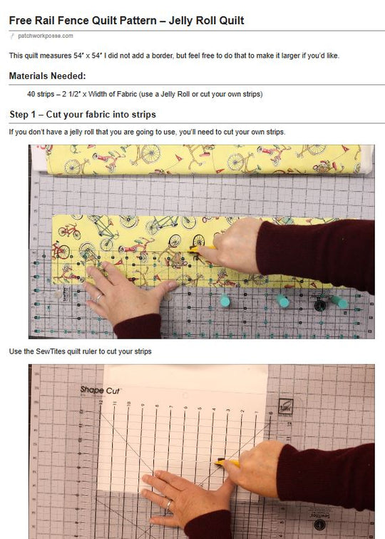 Rail Fence Quilt Pattern - pdf tutorial – Patchwork Posse