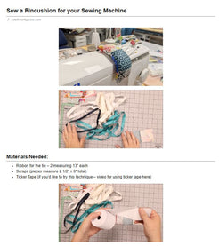 Sewing Machine Pincushion Pattern - pdf tutorial – Patchwork Posse