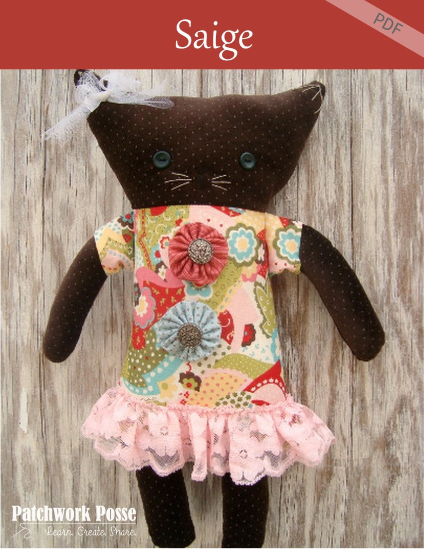 Kit Cat Plushie Pattern – Patchwork Posse